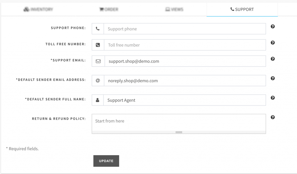 eCommerce Shop Merchant Manual - Getting Started & Settings